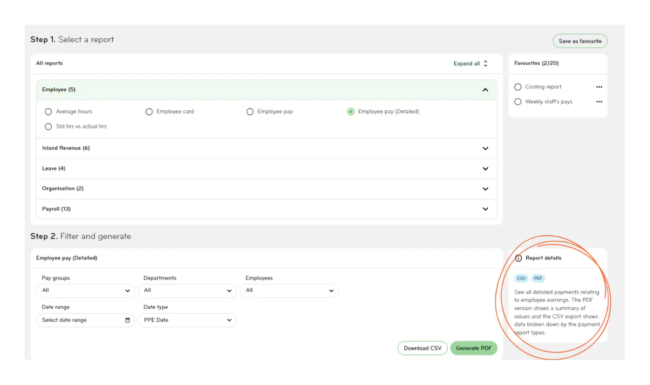 Smartly | Report generator - How to save a favourite report